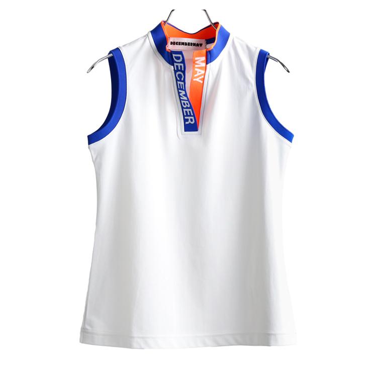 ディセンバーメイ ゴルフ ポロシャツ レディース ノースリーブ スキッパーポロ 吸水速乾 ストレッチ シャツ 無地 ゴルフウェア ブランド ...