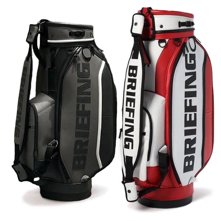 BRIEFING GOLF ブリーフィング ゴルフ キャディバッグ メンズ 6分割 約6.34kg CR-11 #02 ゴルフバッグ LEコレクション エコーレザー レア ブランド ...