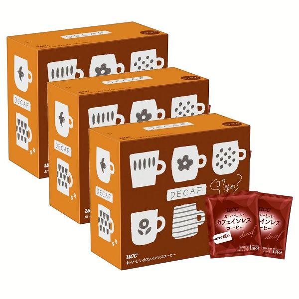 UCC (3個)おいしいカフェインレスコーヒー ワンドリップコーヒー コク深め 50P (D) : ラクチーナ Yahoo!店 - 通販 - Yahoo!ショッピング