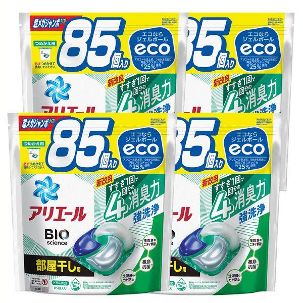 P&G 4個] アリエール ジェルボール 4D 部屋干し用 つめかえ用 超メガジャンボサイズ 85個 P＆G (D) : ラクチーナ Yahoo!店 - 通販 - Yahoo!ショッピング