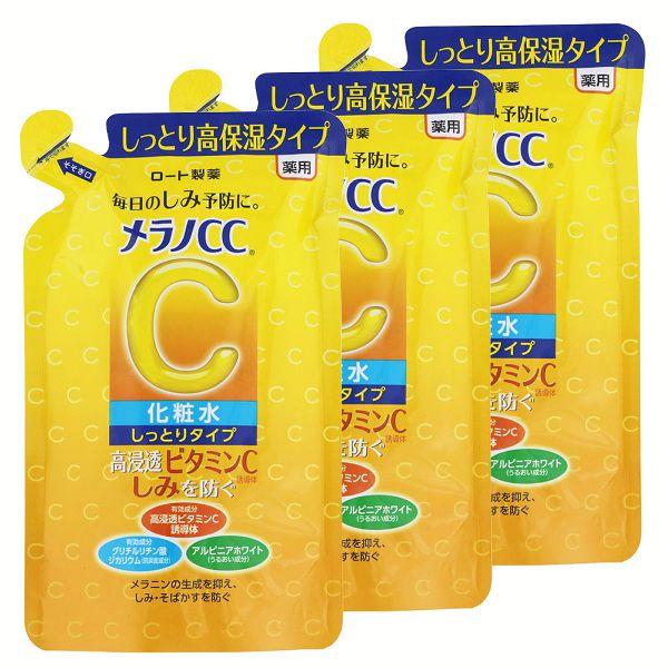 (3個)メラノCC 薬用しみ対策 美白化粧水 しっとりタイプ 詰替え用 170ml ロート製薬 (D) :7254192:ラクチーナ Yahoo!店 - 通販 - Yahoo!ショッピング