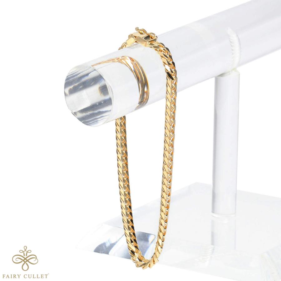 18金ブレスレット K18 6面W喜平チェーン 日本製 検定印 20g 20cm 中留め : フェアリーカレット - 通販 - Yahoo!ショッピング