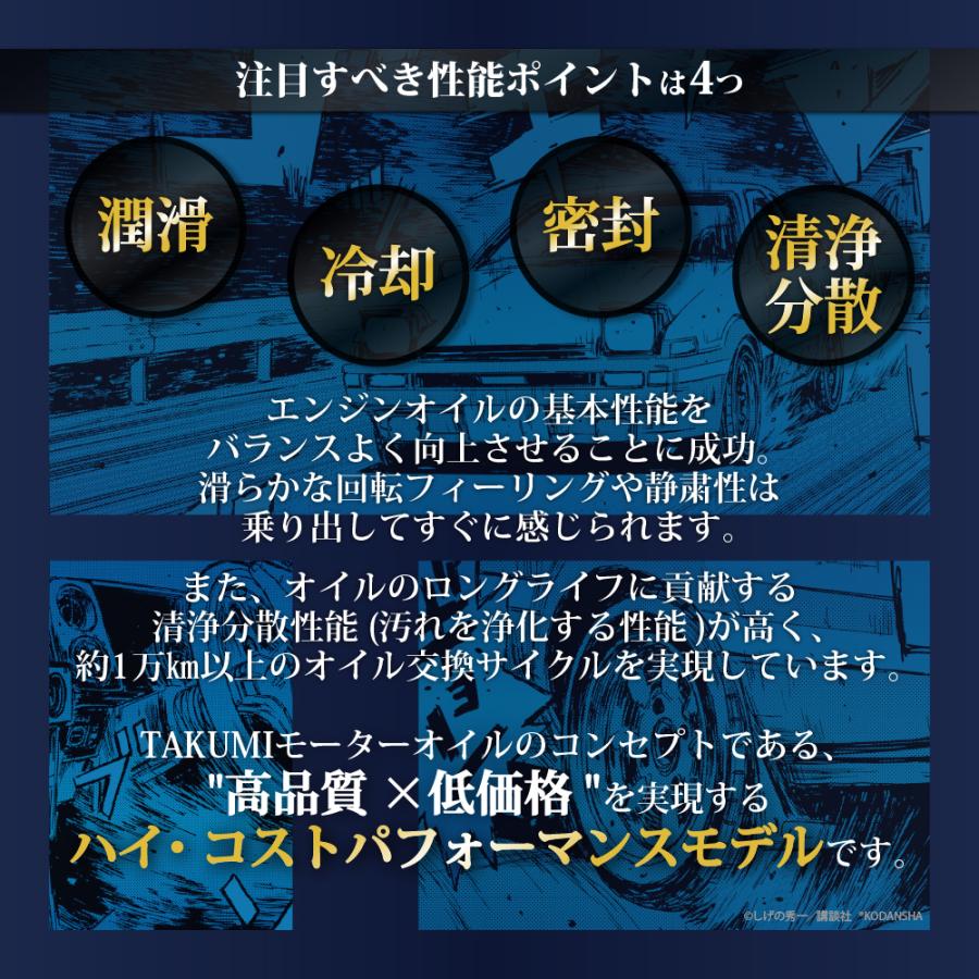 TAKUMIモーターオイル 頭文字D エンジンオイル 5W-40 4L SP/CF TAKUMIモーターオイル 頭文字D エンジンオイル 5W-40 4L SP/CF