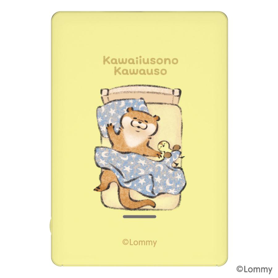 多摩電子工業 可愛い嘘のカワウソ モバイルバッテリー 5000mAh イエロー USB-A 2ポート 2.4A キャラクター かわいい SQ ...