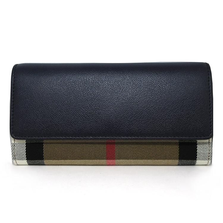 BURBERRY バーバリー 長財布 80845301 チェック かぶせ フラップ ウォレット レザー メンズ レディース (t610) クリスマス : ブランド・ジュエリーTAMAI ...