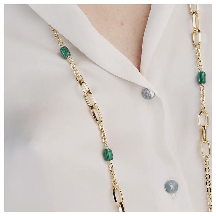 UNOAERRE ロングネックレス ウノアエレ 1AR by マラカイト 28915K18 YGコーティング デザイン イタリア (ND)(t59) : ブランド・ジュエリーTAMAI ...