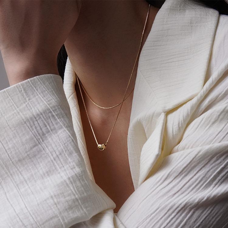 ネックレス 金属アレルギー ステンレス 316L ハート/ビーンズ/ドロップ YG/PG色 43cm 長さ調整 アズキチェーン (ND) : ブランド・ジュエリーTAMAI - 通販 ...