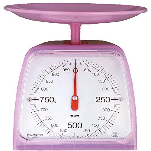 タニタ tanita クッキングスケール キッチン はかり 料理 アナログ 1kg 5g単位 クリアピンク KA-001 CP : たま実屋商店 - 通販 - Yahoo!ショッピング