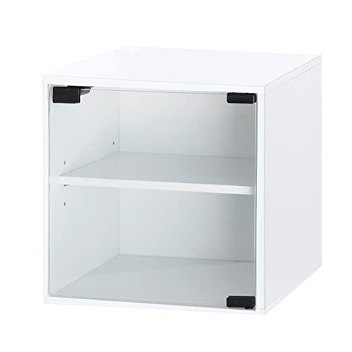 ottostyle.jp 組み合わせ自由 キューブボックス 【ガラス扉付きBタイプ(ホワイト)】 横幅34.5cm レイアウト自在 カラーボックス オ : たま実屋商店 - 通販 ...