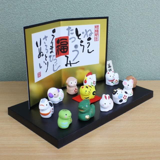 干支 置物 辰 辰年(錦彩招福十二支飾り) Y99-544干支の置物 陶器 2024 薬師窯作 : たま実屋商店 - 通販 - Yahoo!ショッピング