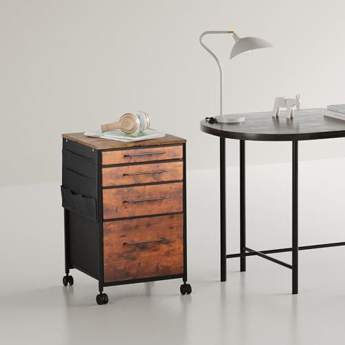 YeTom デスクワゴン キャビネット サイドチェスト オフィス 布製 袖机 サイドワゴン 4段 A4対応 大容量 キャスター付き デスク下収納 : たまり堂 - 通販 - Yahoo!ショッピング