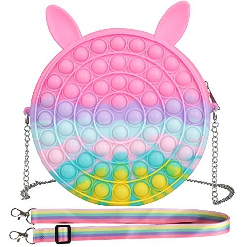 KKMO ショルダーバッグ 指着のおもちゃのバッグ 肩掛け バッグ 鞄 スクイーズ玩具 減圧玩具 プッシュポップ ストレス解消グッズ 通勤 ...