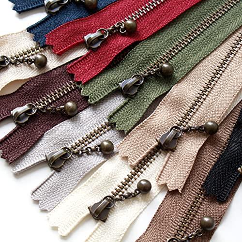 YKK 玉付きファスナー 20cm アンティークゴールド 10色セット 3GKB20-10MIX : たまり堂 - 通販 - Yahoo!ショッピング