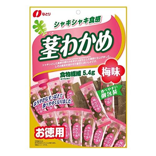 なとり お徳用茎わかめ梅味 105g×5袋エネルギー107kcal 脂質0.7g 炭水化物26.3g(糖質 20.9g 食物繊維 5.4g) 1 : たまり堂 - 通販 - Yahoo!ショッピング