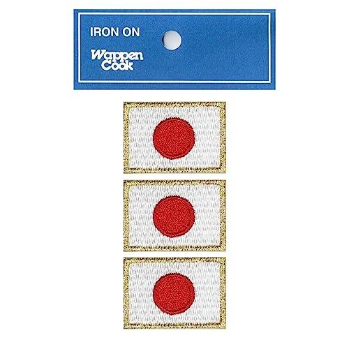 日本代表 応援グッズ JAPAN 日本製 ワッペン屋 WappenCook 日本 国旗 ワッペン ミニ 日の丸 エンブレム SS ゴールド 3枚 : li5dc7371a99 : たまり堂 ...