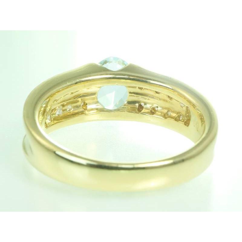 アクアマリン1.01ct ダイヤ0.33ct K18 リング 18.5号 : 親切な 玉や質店 - 通販 - Yahoo!ショッピング
