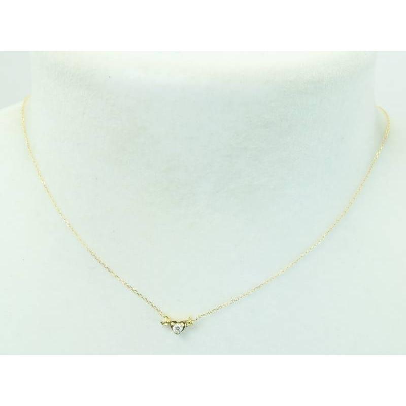 AHKAH AHAKAH アーカー ダイヤ1P シンシア ハート ペンダント ネックレス K18 2014クリスマス限定 : 親切な 玉や質店 ...