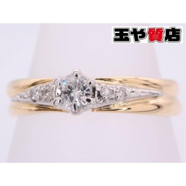 STAR JEWELRY スタージュエリー リング 8.5号 デザイン ダイヤ0.1ct K18YG pt900 プラチナ : 親切な 玉や質店 - 通販 - Yahoo!ショッピング