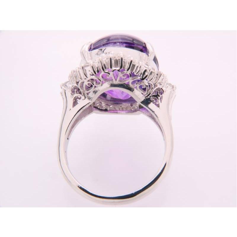 アメジスト ダイヤ0.57ct デザイン リング 13.5号 pt900 プラチナ : 親切な 玉や質店 - 通販 - Yahoo!ショッピング