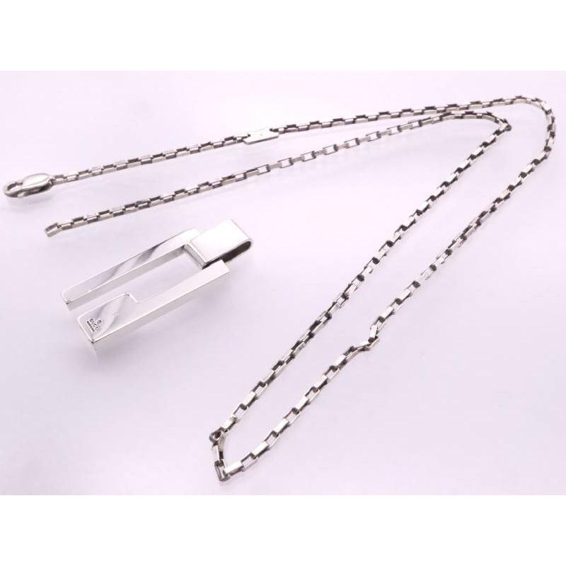 GUCCI グッチ Gプレートベネチアンネックレス SV925 シルバー GUCCI グッチ Gプレートベネチアンネックレス SV925 シルバー