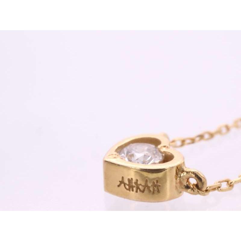 AHKAH アーカー ダイヤ 1P ハート ネックレス K18YG イエローゴールド : 親切な 玉や質店 - 通販 - Yahoo!ショッピング