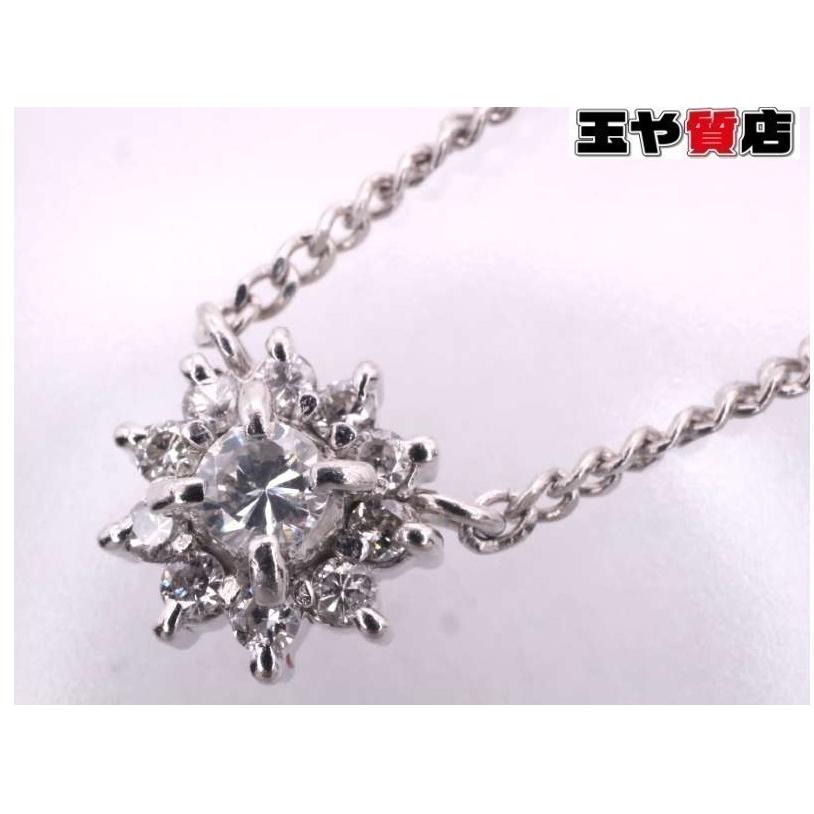 ブランド登録なし ダイヤ0.10ct ダイヤ0.07ct デザイン ネックレス pt900 pt850 プラチナ : 親切な 玉や質店 - 通販 - Yahoo!ショッピング
