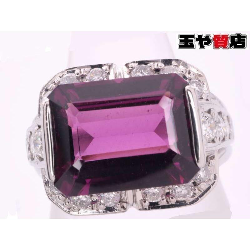 ロードライトガーネット3.64ct ダイヤ 0.51ct デザイン リング 12号 pt900 プラチナ : 親切な 玉や質店 - 通販 - Yahoo!ショッピング