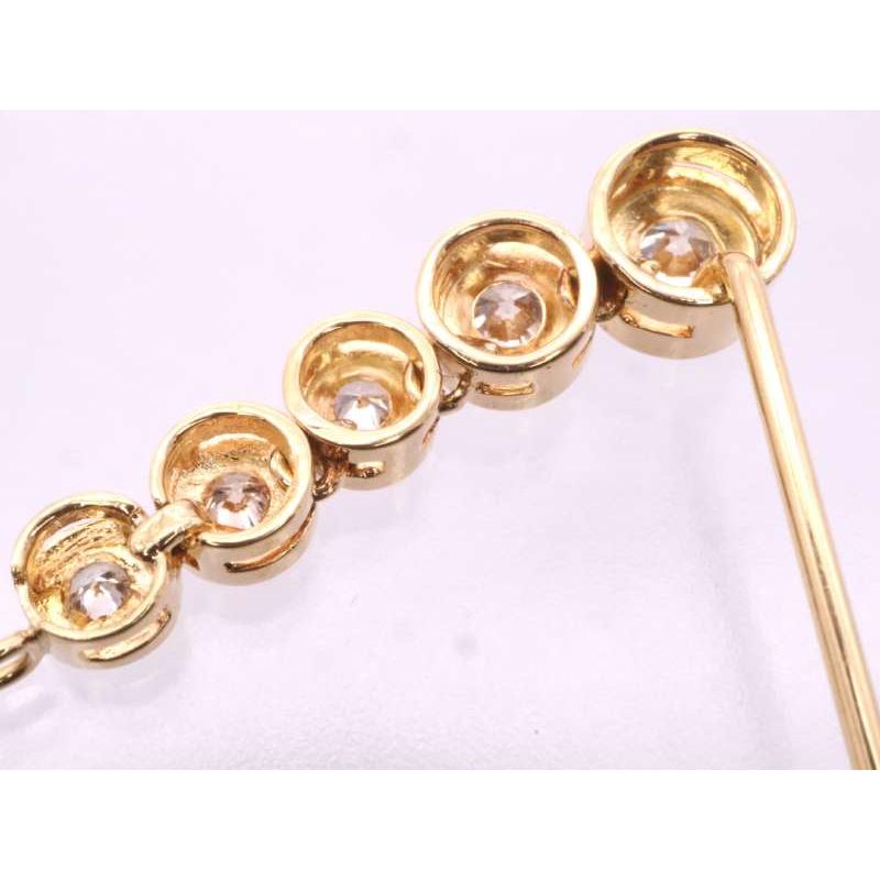 ダイヤ 0.30ct デザイン ピンブローチ K18YG イエローゴールド キャッチャーはメッキ : 親切な 玉や質店 - 通販 - Yahoo!ショッピング