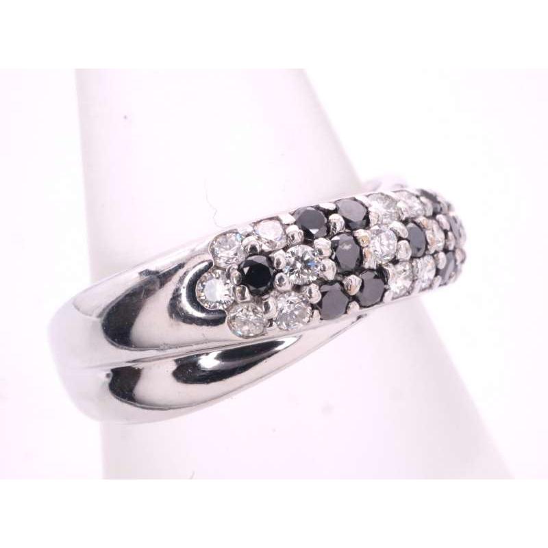 Ponte Vecchio ポンテヴェキオ 美品 ダイヤ0.29ct ブラックダイヤ0.21ct デザイン リング 14.5号 K18WG ホワイトゴールド : 親切な 玉や質店 - 通販 ...