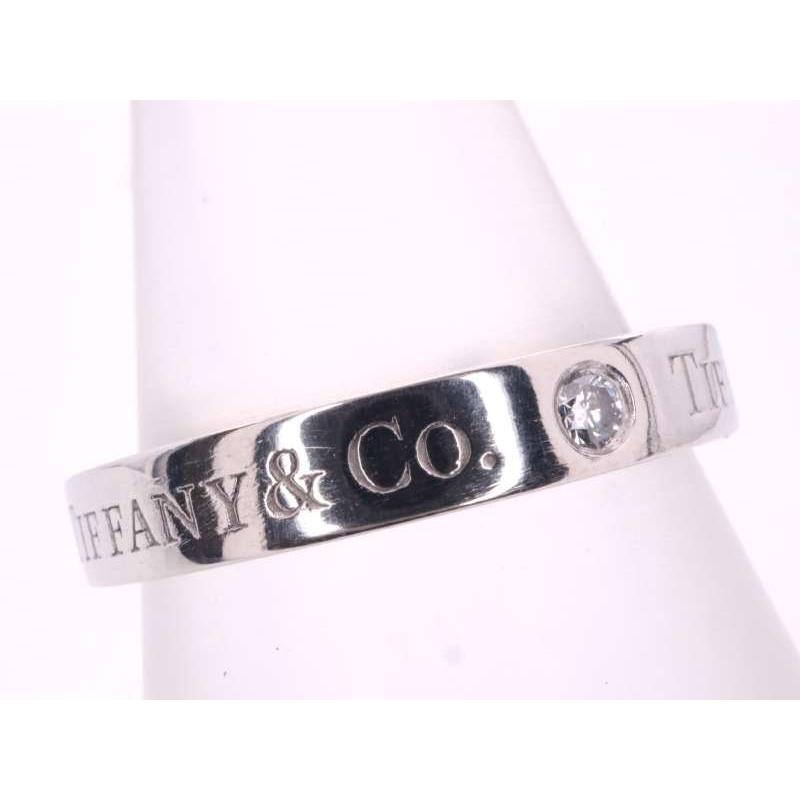 TIFFANY&Co. ティファニー 美品 ダイヤ3P フラットバンド リング 9号 pt950 プラチナ : 親切な 玉や質店 - 通販 - Yahoo!ショッピング