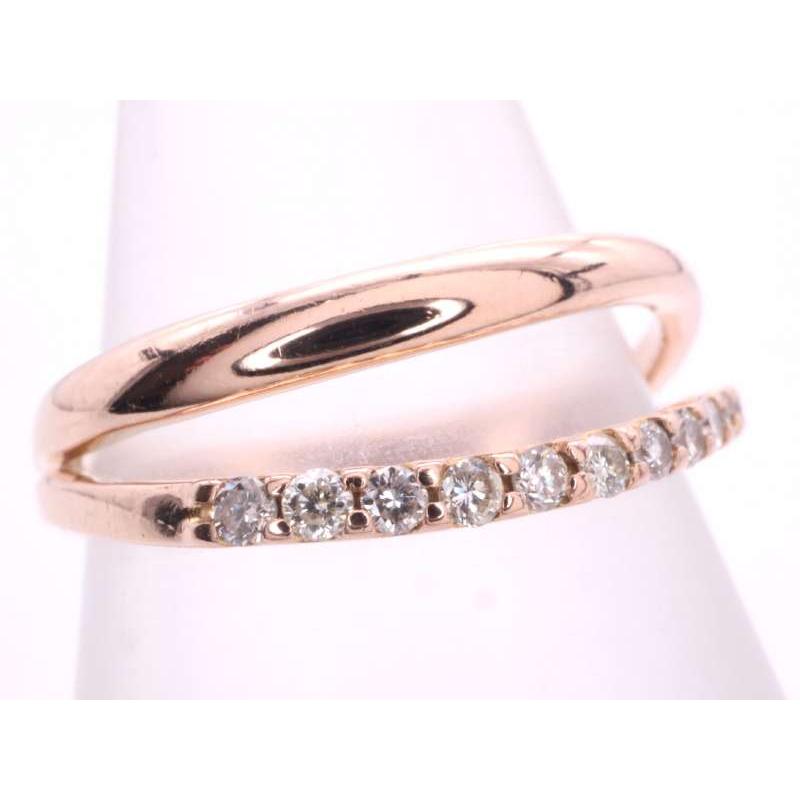 ヴァンドーム青山 美品 ダイヤ0.15ct デザイン リング 11号弱 K18PG ピンクゴールド : a1036 : 親切な 玉や質店 - 通販 - Yahoo!ショッピング