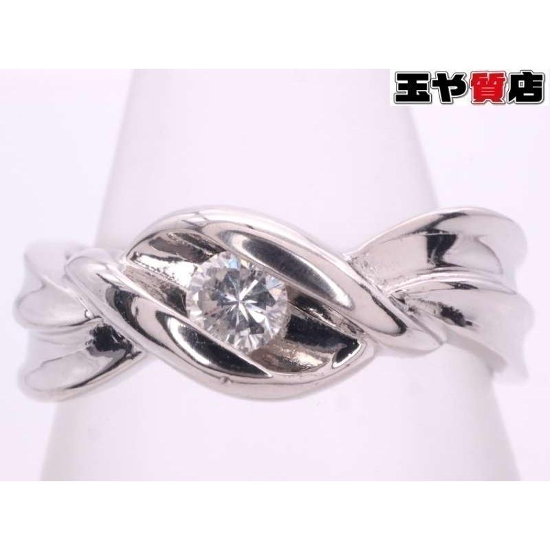 ダイヤ0.10ct デザイン リング11号強 pt900 プラチナ : 親切な 玉や質店 - 通販 - Yahoo!ショッピング