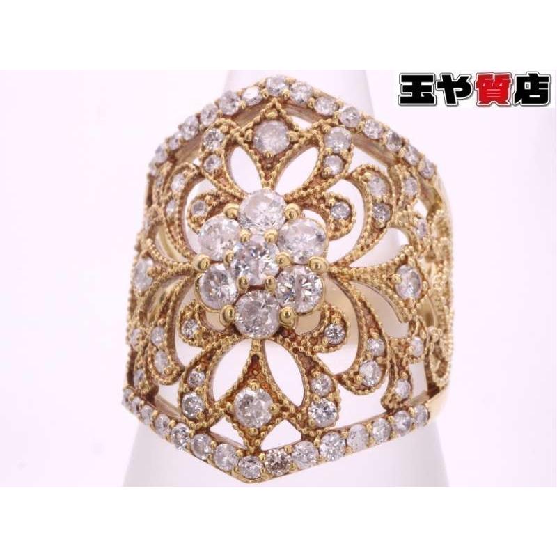 ダイヤ1.0ct デザイン リング12号 K18YG イエローゴールド : 親切な 玉や質店 - 通販 - Yahoo!ショッピング