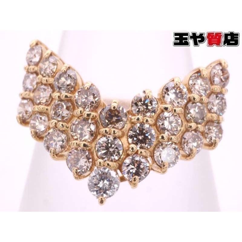 ブラウンダイヤ1.00ct V字 リング11.5号 K18YG イエローゴールド : 親切な 玉や質店 - 通販 - Yahoo!ショッピング