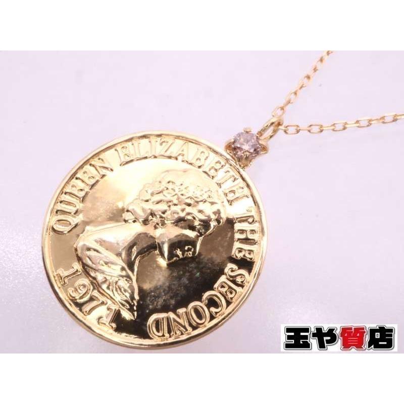 ダイヤ0.03ct エリザベスコインモチーフペンダント ネックレス K18YG イエローゴールド : 親切な 玉や質店 - 通販 - Yahoo!ショッピング