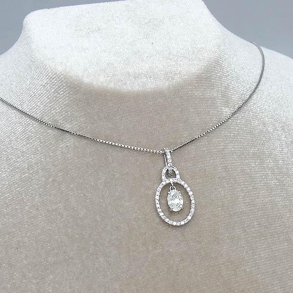 Pt850 Pt950オーバルダイヤ ペンダント付ネックレスD 0.519ct 0.24ct G,VS-1 5.1g 44cm : 有限会社玉屋質店 - 通販 - Yahoo!ショッピング