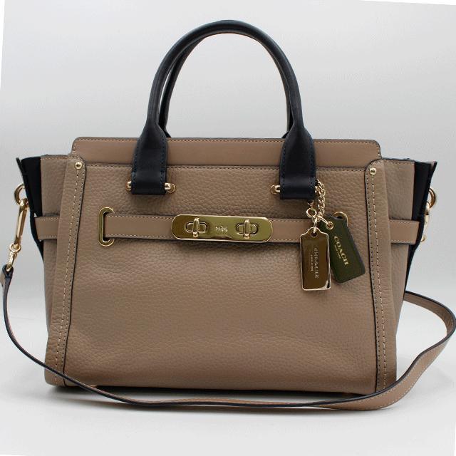 COACH COACHコーチ スワッガー ハンドバッグ レザー 36153 ベージュ系 : 有限会社玉屋質店 - 通販 - Yahoo!ショッピング