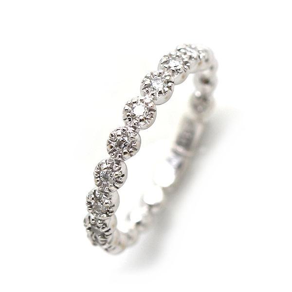 Ponte Vecchio ポンテヴェキオ ミル・エタニティ リング ダイヤモンド 0.17ct 9号 約2.9g K18WG 18金 ゴールド 指輪 20189 : たまや質店 - 通販 ...