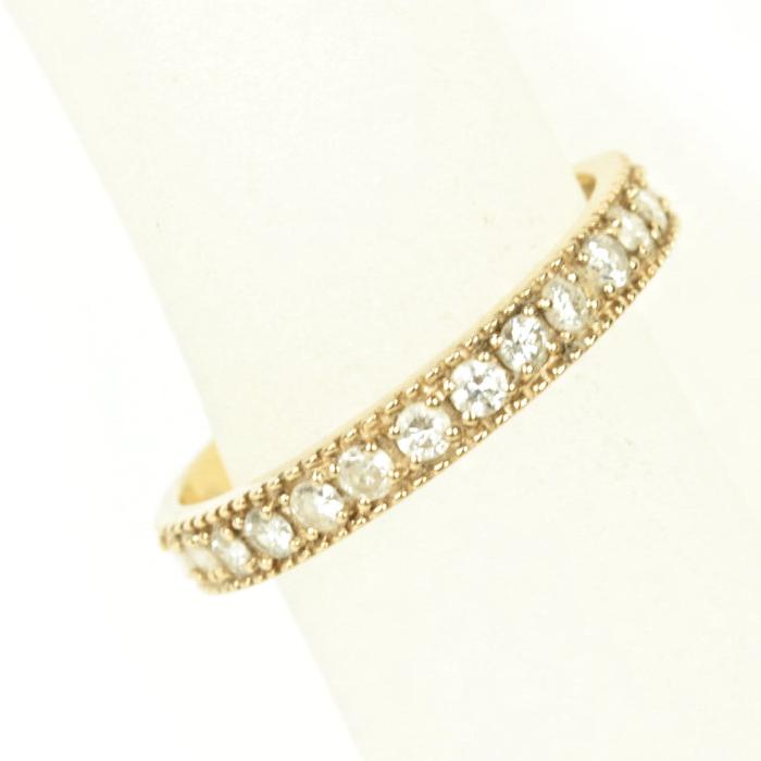 ダイヤモンド 0.32ct K18PG 18金 ピンクゴールド リング 指輪 10.5号 ハーフエタニティ ミル 20835 : たまや質店 - 通販 - Yahoo!ショッピング