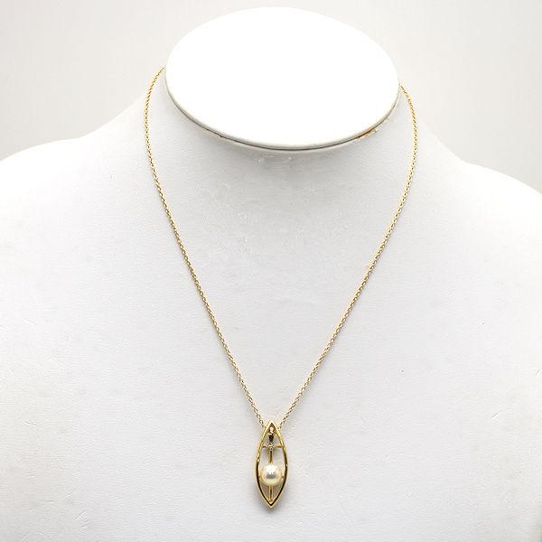 TASAKI タサキ パール付きネックレス 約42cm 真珠 約8mm ダイヤモンド 0.01ct K18 18金 ゴールド 21153 : たまや質店 - 通販 - Yahoo!ショッピング