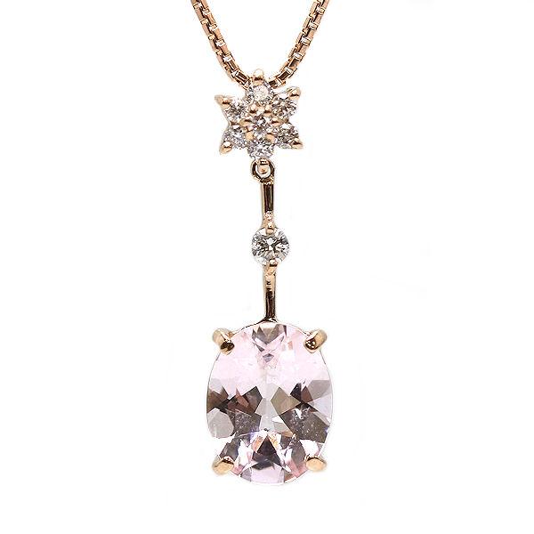 K18PG モルガナイトネックレス 約45cm 1.40ct ダイヤモンド 0.13ct 18金 ピンクゴールド 21498 : たまや質店 - 通販 - Yahoo!ショッピング