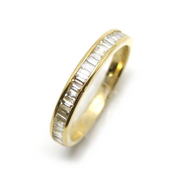 K18 ハーフエタニティリング 11号 ダイヤモンド 0.50ct 18金 ゴールド バケットダイヤ 指輪 21667 : たまや質店 - 通販 - Yahoo!ショッピング