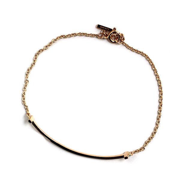 Tiffany T Tiffany&Co. ティファニー Tスマイル ブレスレット 約16cm K18PG 18金 ピンクゴールド イタリア製 ...