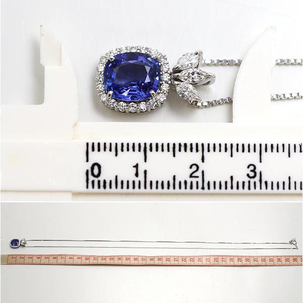 K18WG タンザナイトネックレス 約70cm 3.467ct ダイヤモンド 0.78ct 18金 ホワイトゴールド ロング 21899 ...
