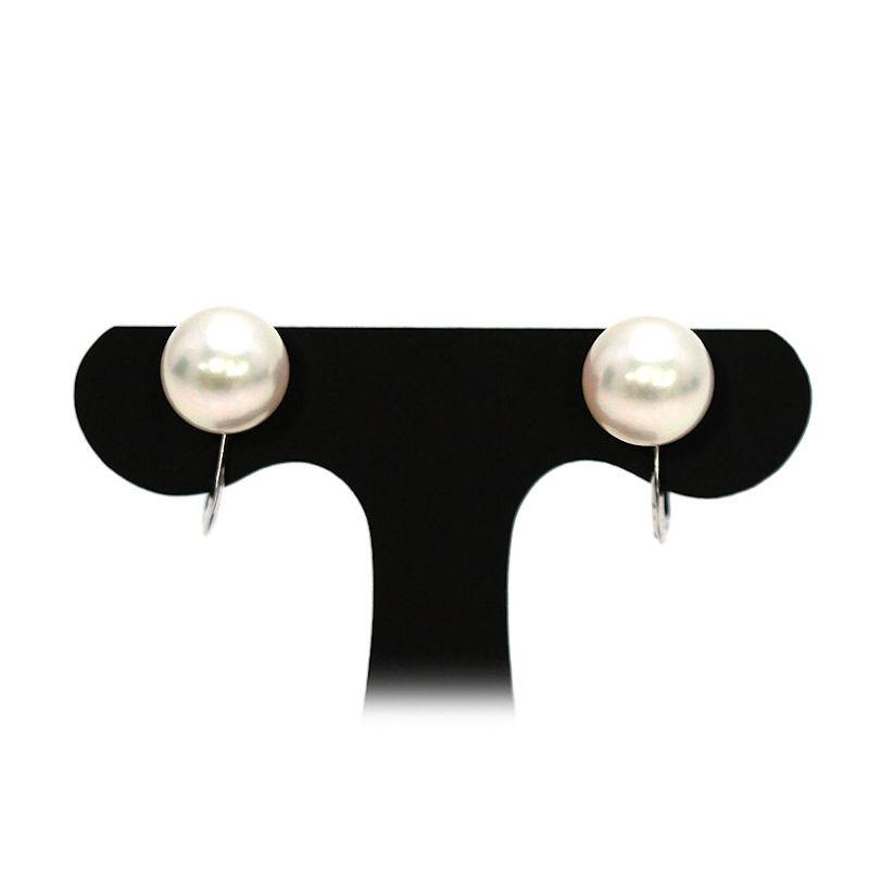 K14WG パールイヤリング 真珠 約8mm 14金 ホワイトゴールド 約2.2g 両耳用 22194 : たまや質店 - 通販 ...