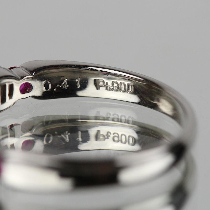 Pt900 ルビー&ダイヤモンドリング 17号 ルビー 0.41ct ダイヤモンド 0.30ct プラチナ900 指輪 約5.7g 22548 : たまや質店 - 通販 - Yahoo!ショッピング