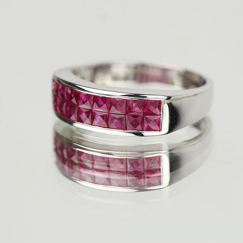 3.76ct 天然ルビー K18 ホワイトゴールド 18金 指輪 リング Ruby 12号 4.1g 22636 : たまや質店 - 通販 - Yahoo!ショッピング