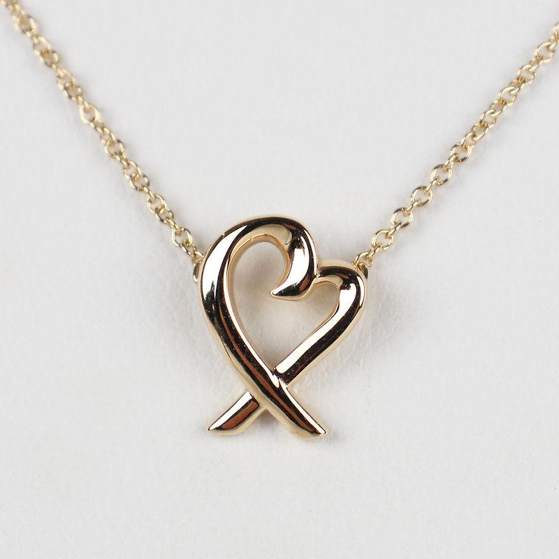 TIFFANY&Co. Tiffany&Co. ラビングハート ミニ ペンダント K18PG ティファニー ネックレス パロマ・ピカソ 18金 ...