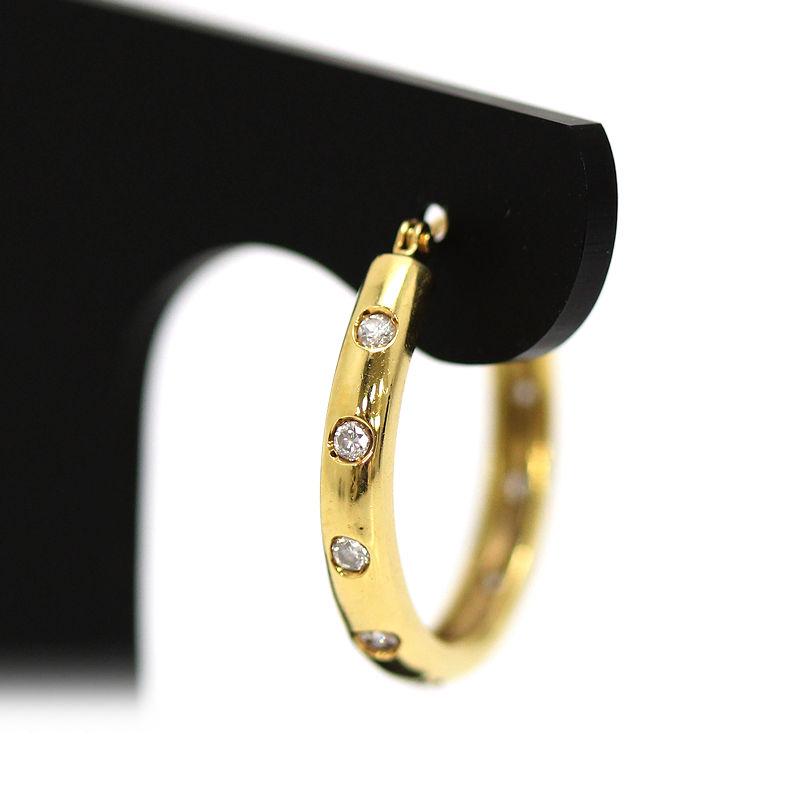 ブランド登録なし K18 片耳 ダイヤモンド フープピアス 0.17ct 18金 イエローゴールド 片方 リングピアス 22868 : たまや質店 - 通販 - Yahoo!ショッピング