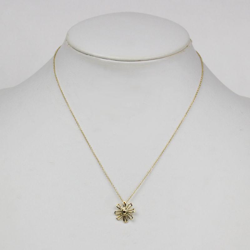TIFFANY&Co. Tiffany&Co. ティファニー デイジー 花 ペンダント ネックレス Picasso K18 18金イエロー ...
